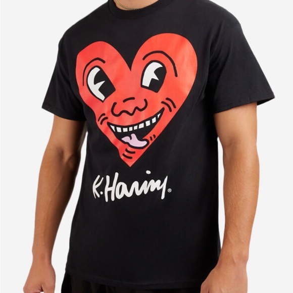 keith haring | Shirts | K Haring Smiley Heart Tee | Poshmark
